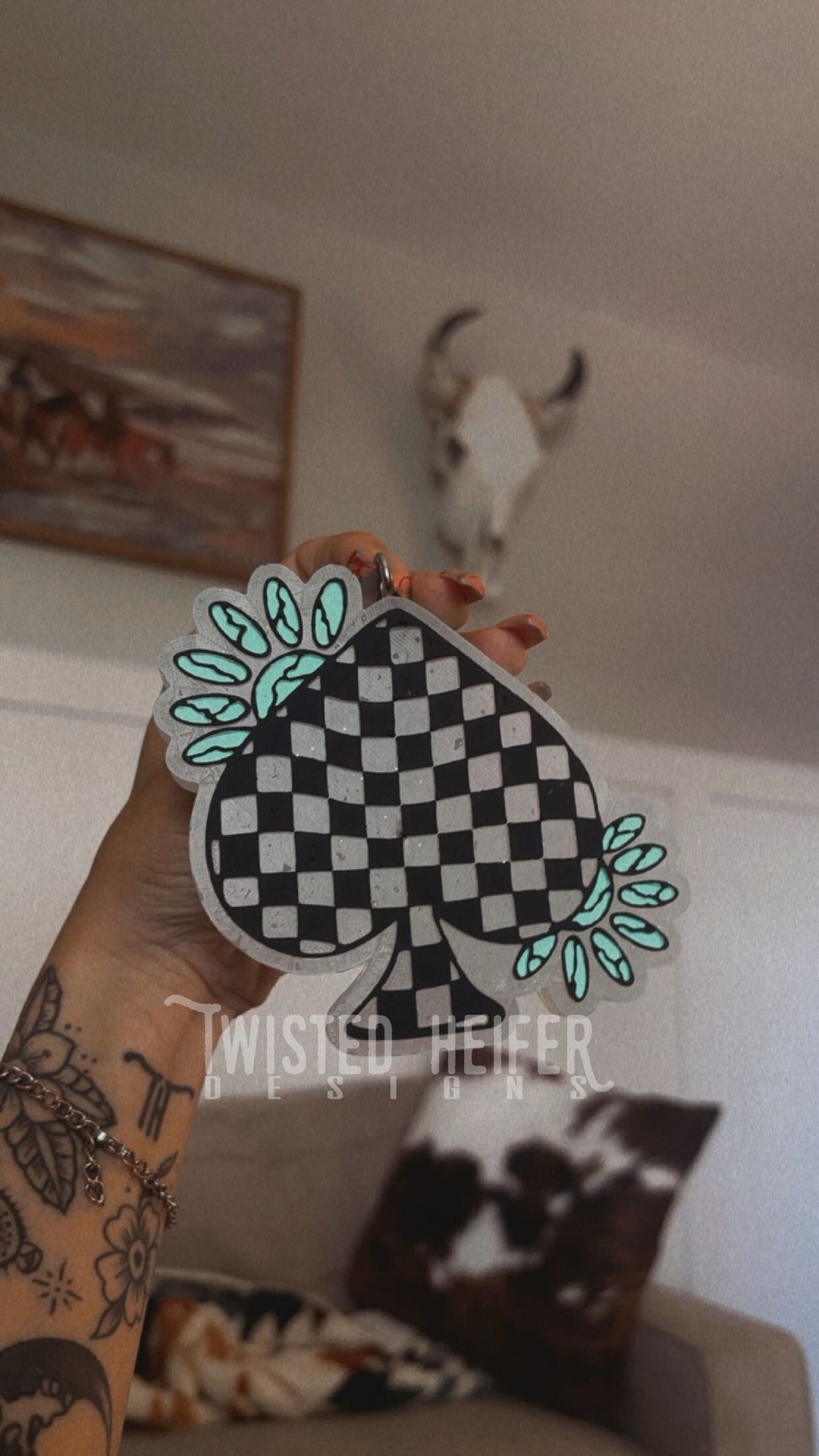 CHECKERED SPADE Freshie - Etsy