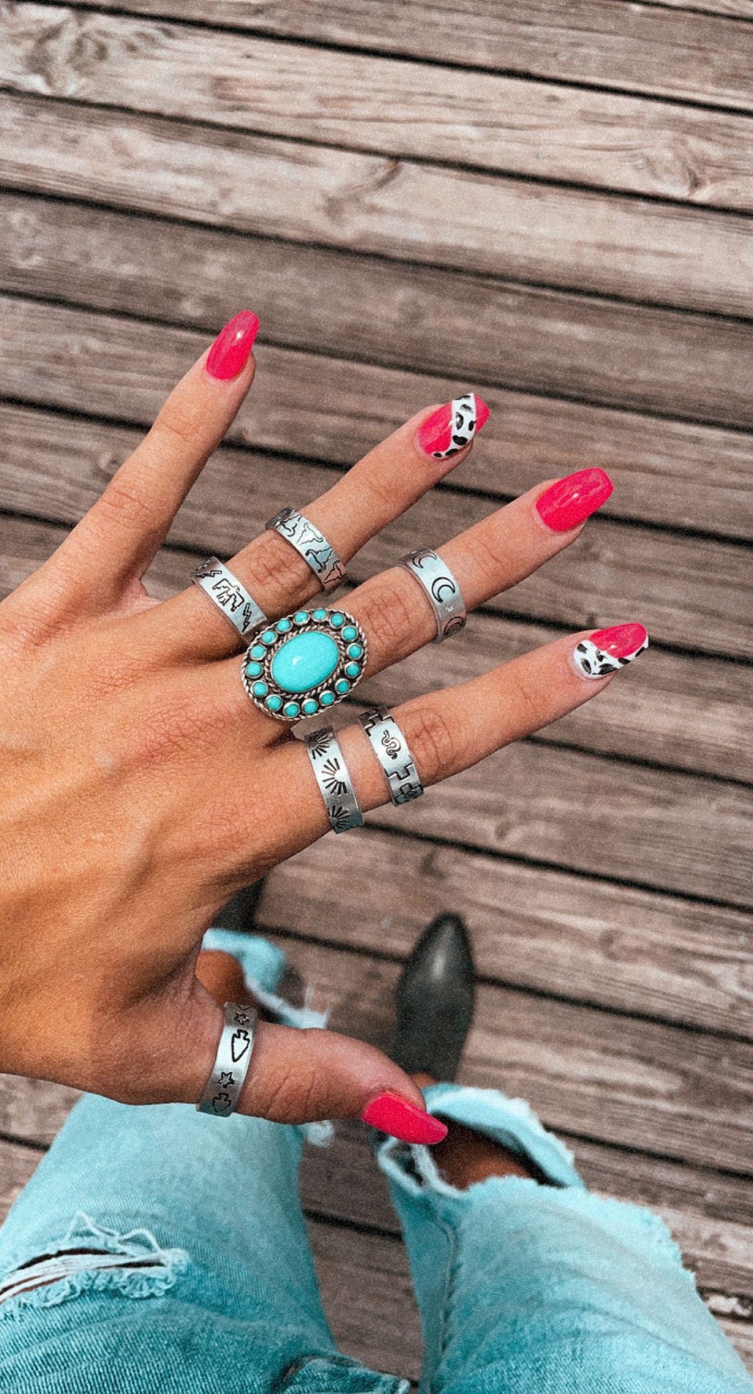 Western Stacker Stamped Aluminum 1/4 Rings - Etsy
