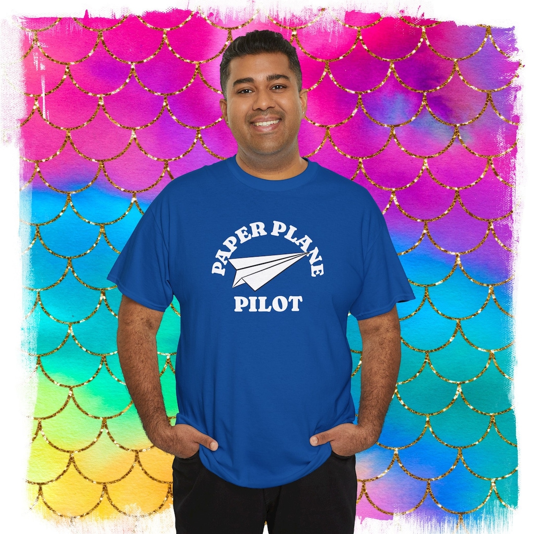 Funny Pilots T-shirt, Paper Plane Pilot T-shirt , Men's, Women's, Love ...