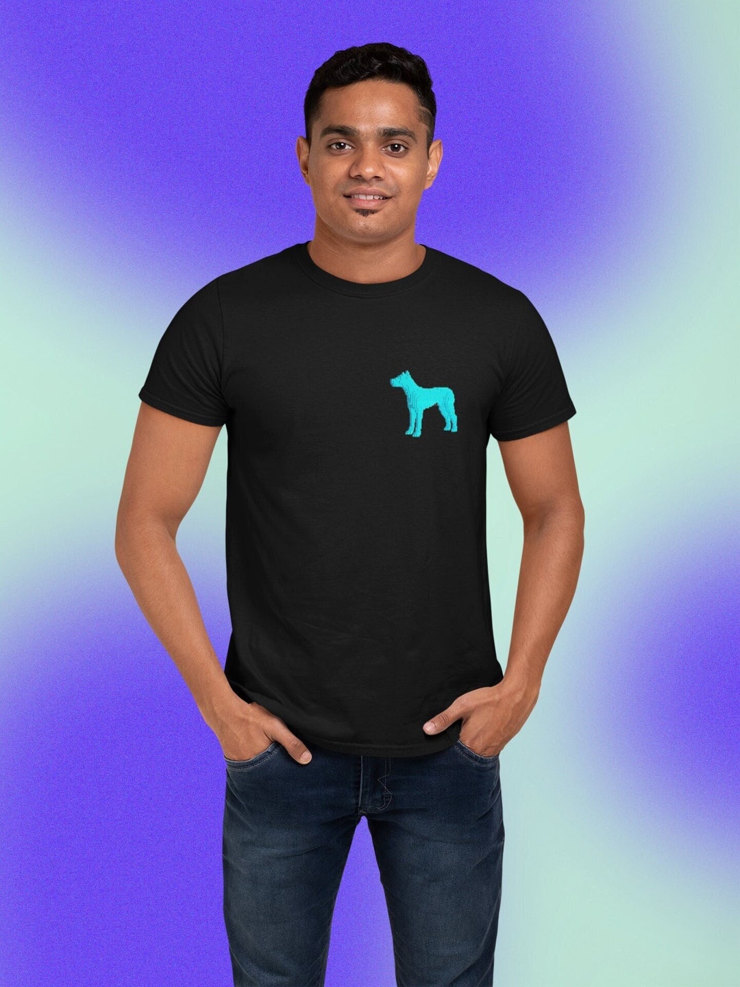 Voxel Dog, Voxel Art Dog Pocket Graphic, Women's, Men's, Voxel Art ...