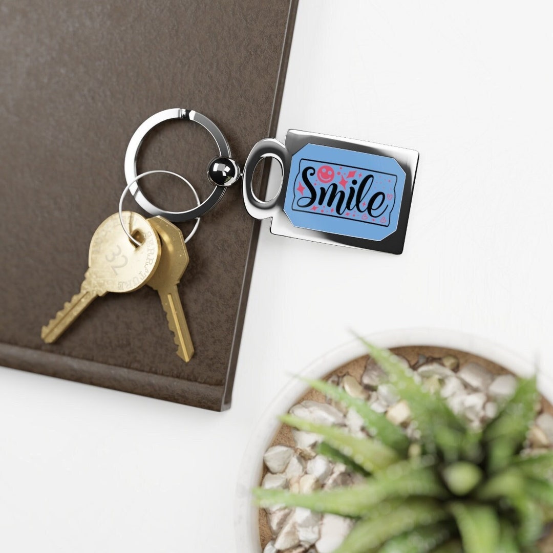 Custom Photo Smile Keychain, Personalized Smiling Faces Keyring - Etsy