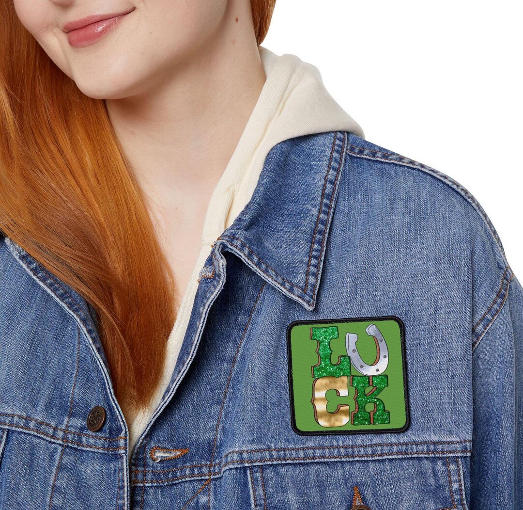 Irish Luck, 3" Iron on Patches, 3 Inch Round and Square Patches, St ...