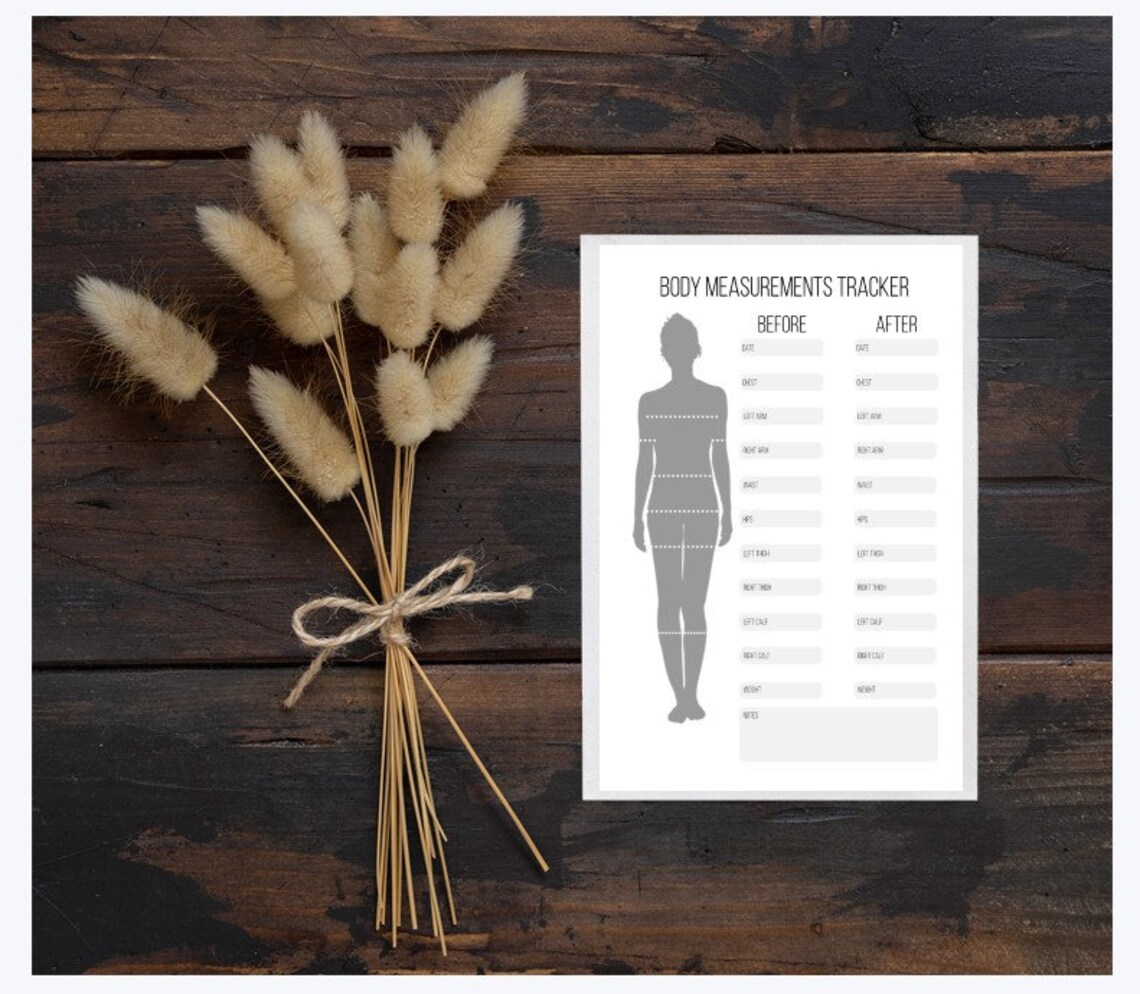 Digital Download, Body Measurements Tracker, Athletes, Performers ...