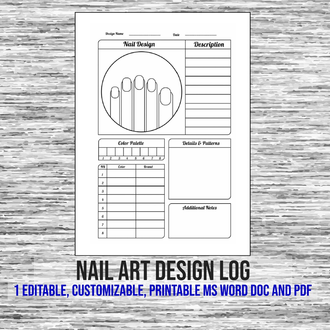 Digital Download, Nail Art, Nail Arts Design Sheet, Nail Tech, Nail ...