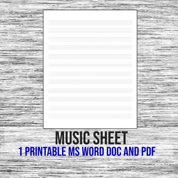 Digital Download Music Sheet Sheet Music Page Printable - Etsy