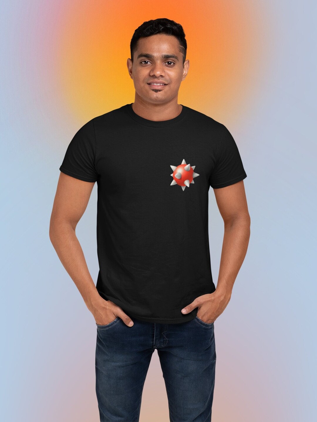 3D Shirt, Spiked Ball, 3D Spiked Red Ball Pocket Graphic, Men's, Women ...