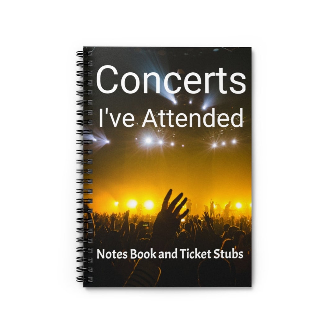 Concert Ticket Stub Diary: Spiral Notebook, Ruled Line - Etsy