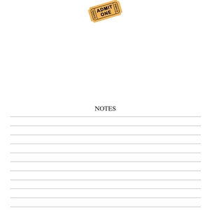 Digital Download, Ticket Stub Journal, Save Ticket Stubs With Notes ...