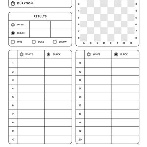 Digital Download, Chess Tactics Journal, Chess Moves Log, Chess Tactics ...