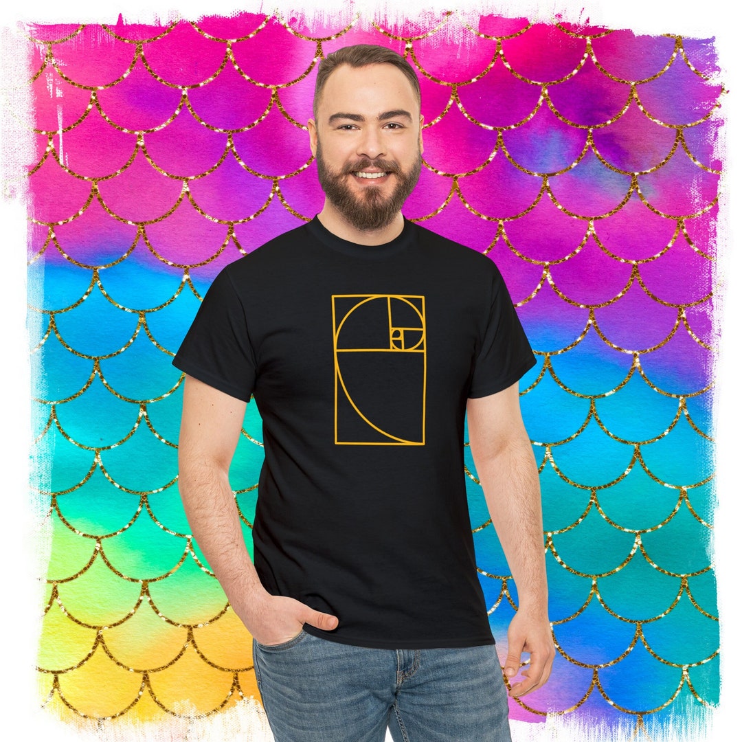 Fibonacci Golden Ratio T-shirt, Mathematics is Nature T-shirt, Men's ...