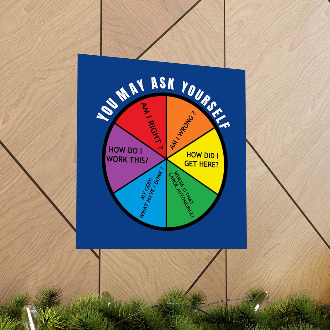 You May Ask Yourself Poster: 80s Rock Music Art Print - Etsy