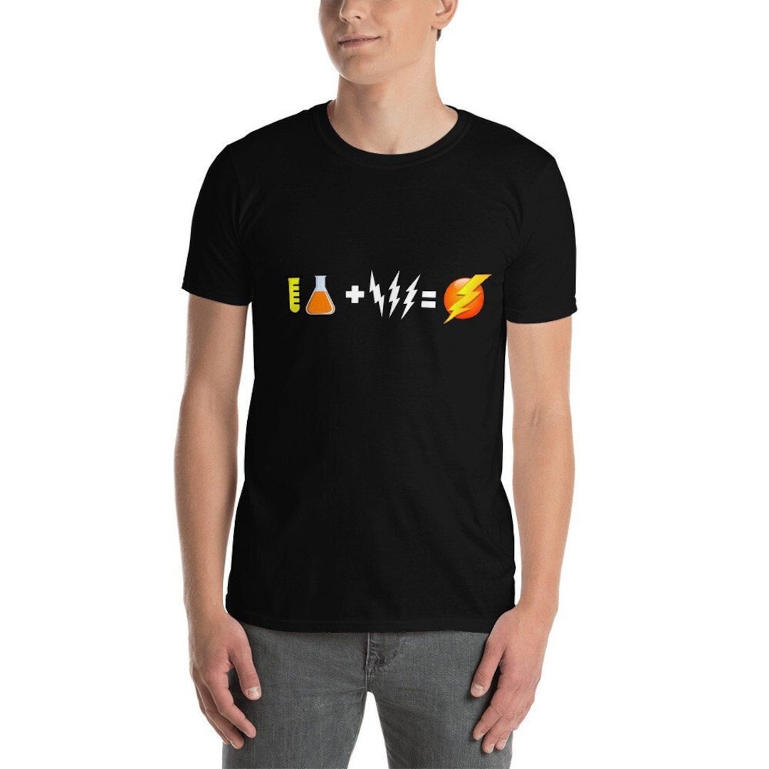 Sheldon Flash Bolt Equation T-shirt, Chemistry + Lightning = Flash Bolt ...