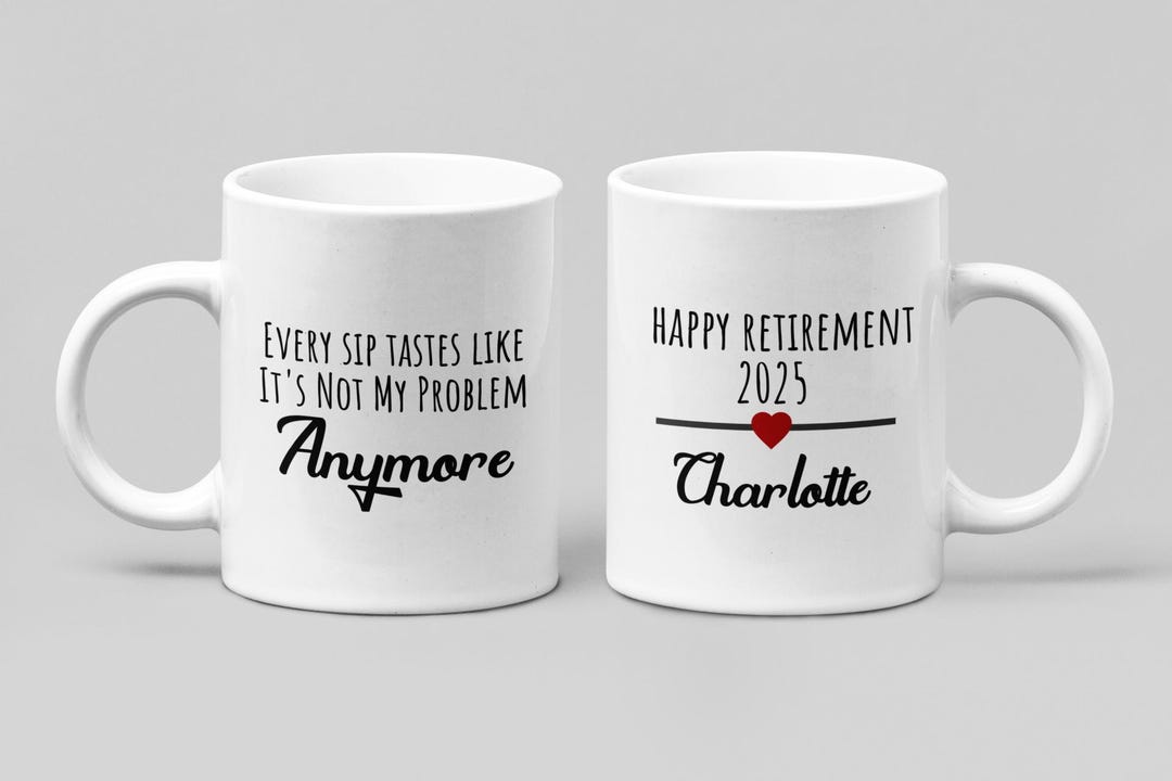 Personalized Retirement Mug: Funny "not My Problem Anymore" Coffee Cup ...