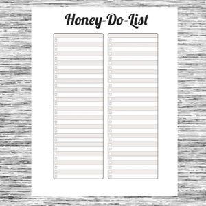 Honey Do List Printable Sheet (PDF & Word Doc) - Etsy