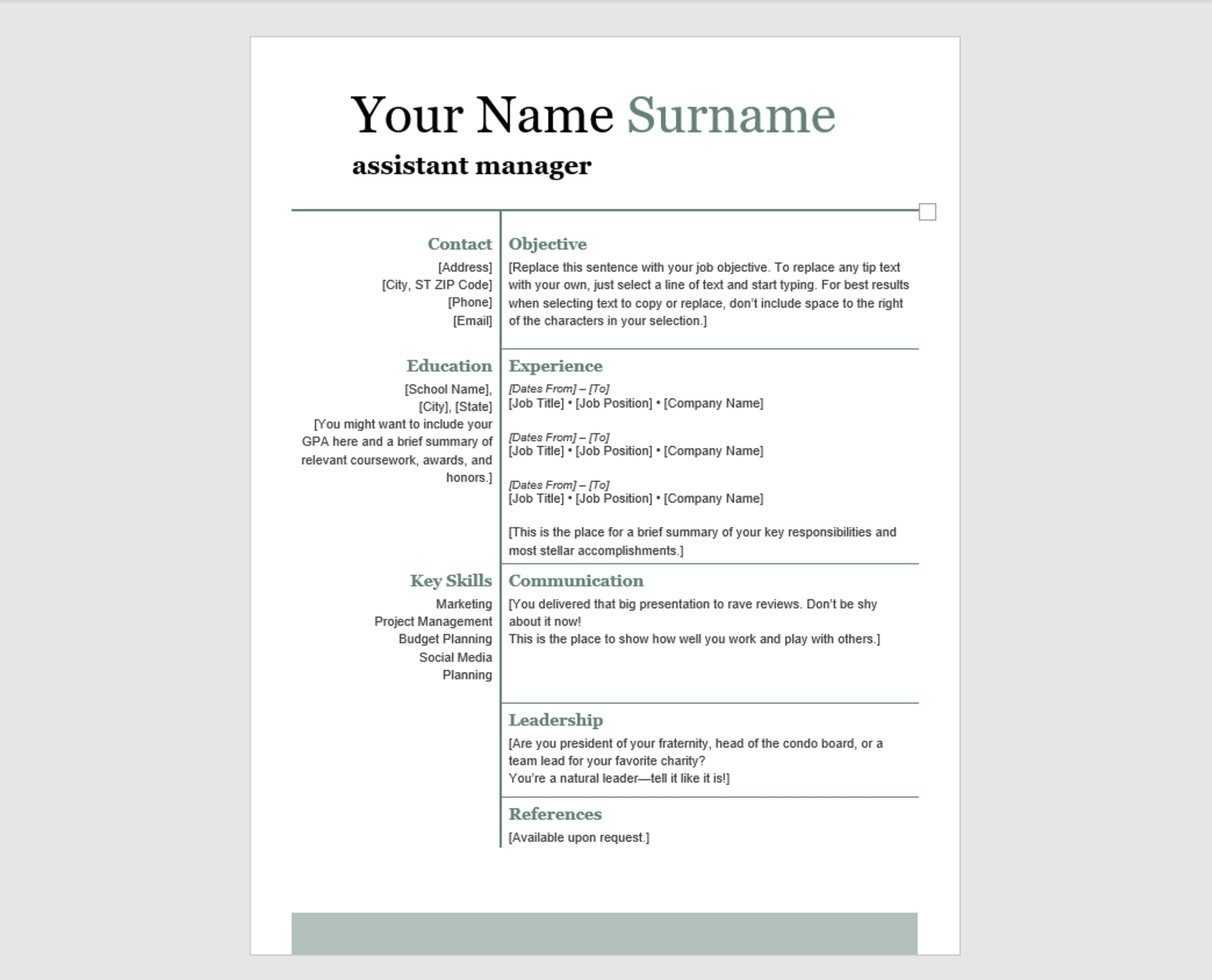 Modern Smart Resume Template, CV Template, Cover Letter Template, Easy ...