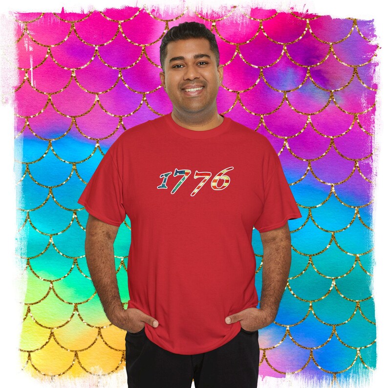 1776 American Flag Numbers T-shirts | Red White and Blue, America 250th ...