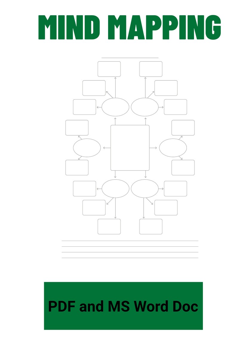 Digital Download, Mind Mapping Ideas Worksheet, Worksheet for Mind ...