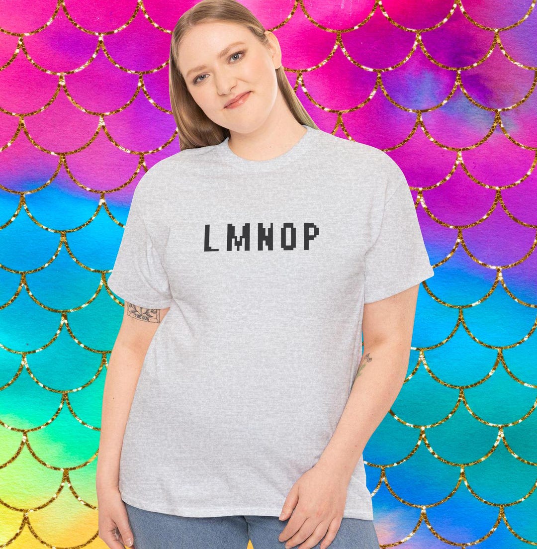 8-bit LMNOP T-shirt, Pixelated Alphabet Letters Tee - Etsy