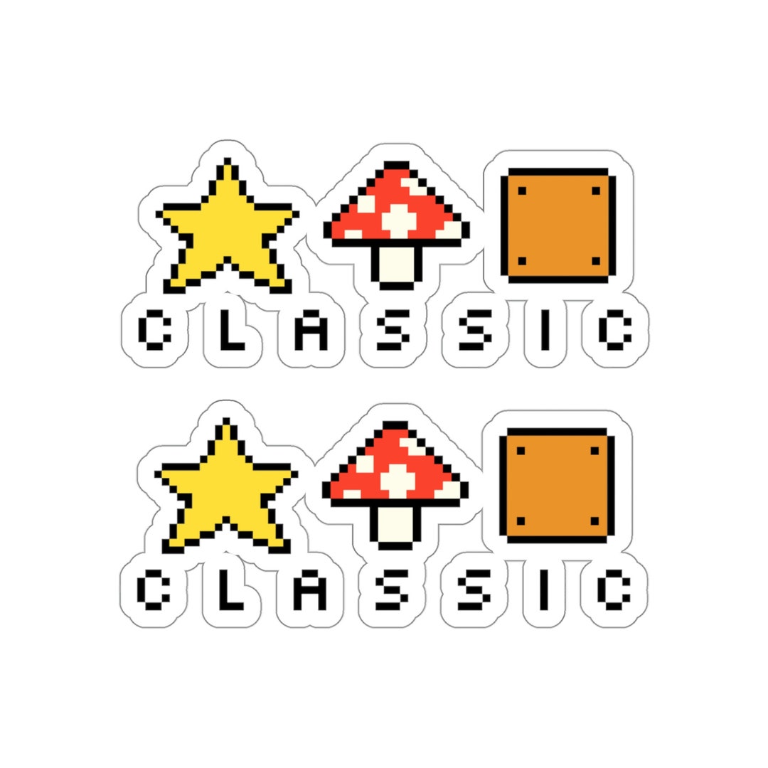 Classic 8 Bit Pixel Art Sticker 8 Bit Pixel Figures - Etsy