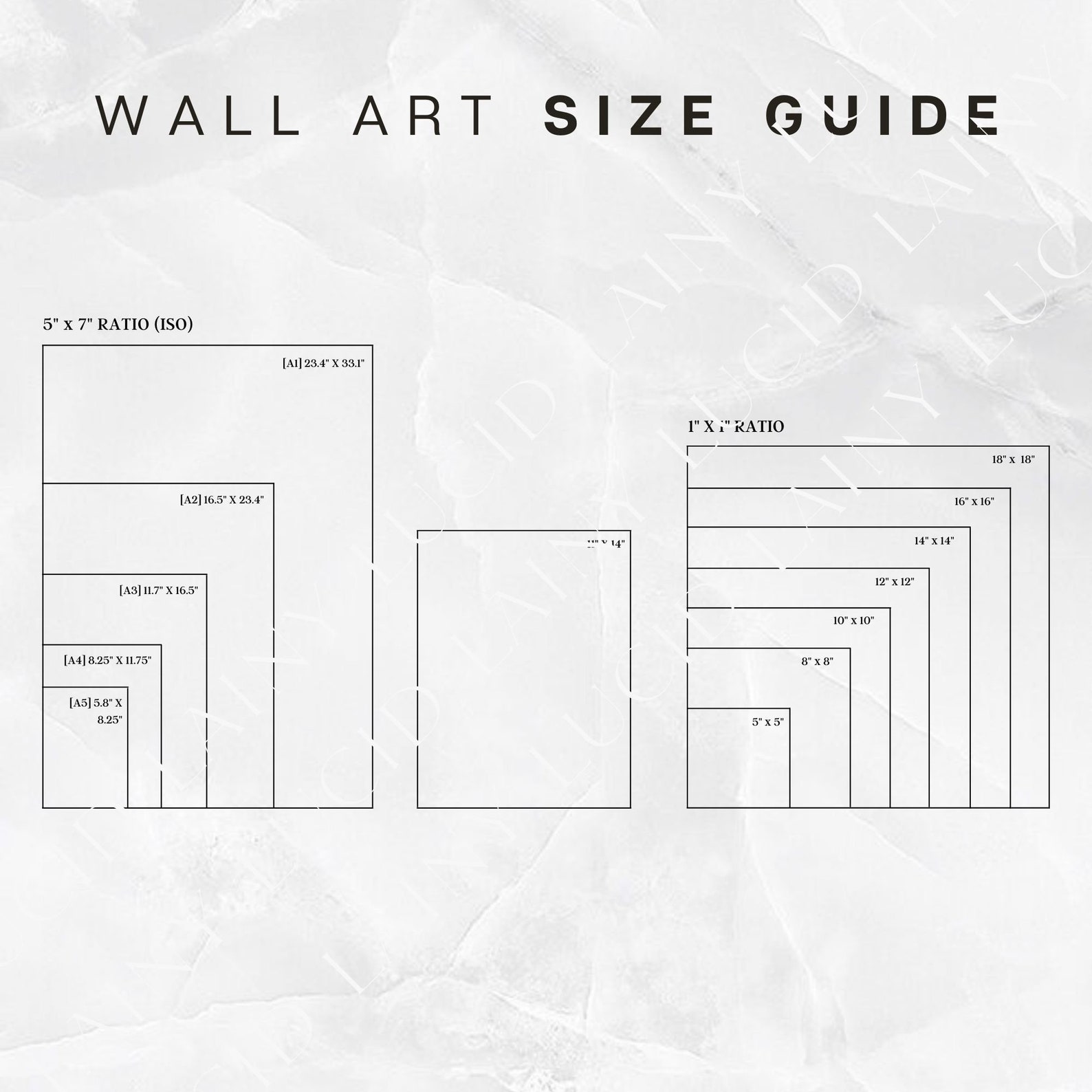 WHITESTONE | Wall Art Size Guide, Frame Size Guide, Comparison Chart ...