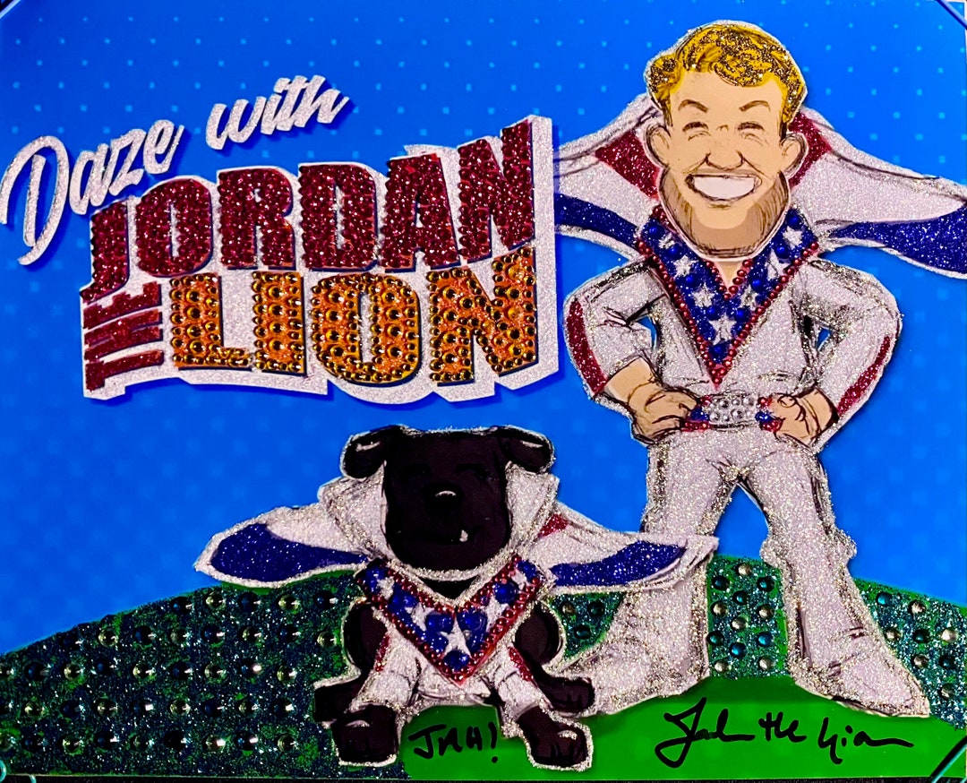 Daze With Jordan the Lion Signed by Jordan and Jah Rhinestone, Gemstone ...