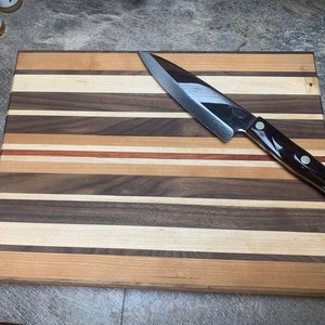 Exotic Hardwood Edge Grain Cutting Board - Custom Design (10.25 X 14.75 ...