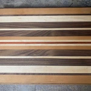 Exotic Hardwood Edge Grain Cutting Board - Custom Design (10.25 X 14.75 ...
