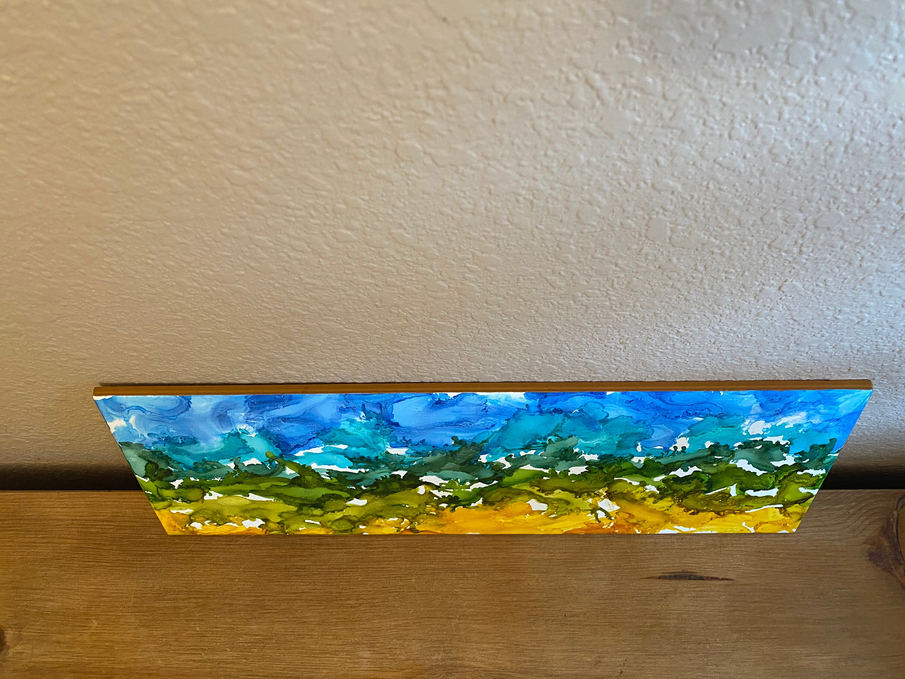 Earth and Sky Original Alcohol Ink Art, Alcohol Inks, Colorful Ink ...