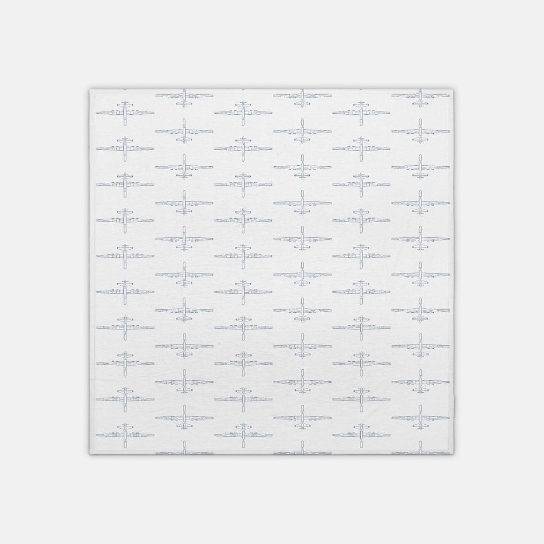 MQ-9 Reaper Blueprint Jersey Knit Swaddle Blanket- 42" X 42" - Etsy