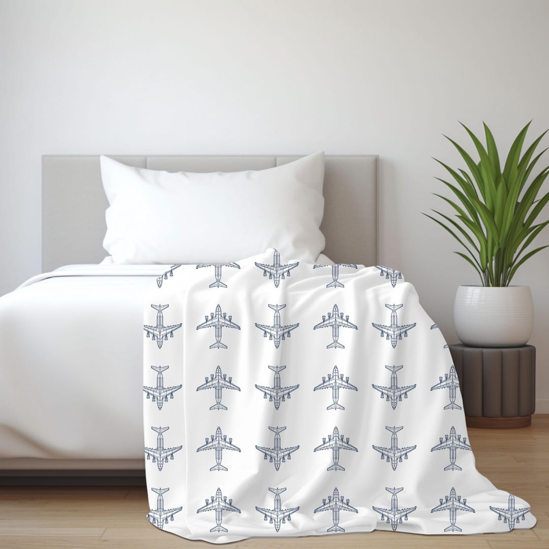 C-17 Globemaster Blueprint Plush Blanket (offered in 3 Sizes) - Etsy