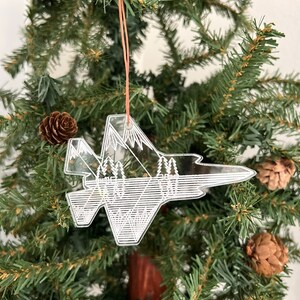 F-15, F-16, F-18, F-22 and F-35 Fighter Jet Mountain-scape Ornament ...