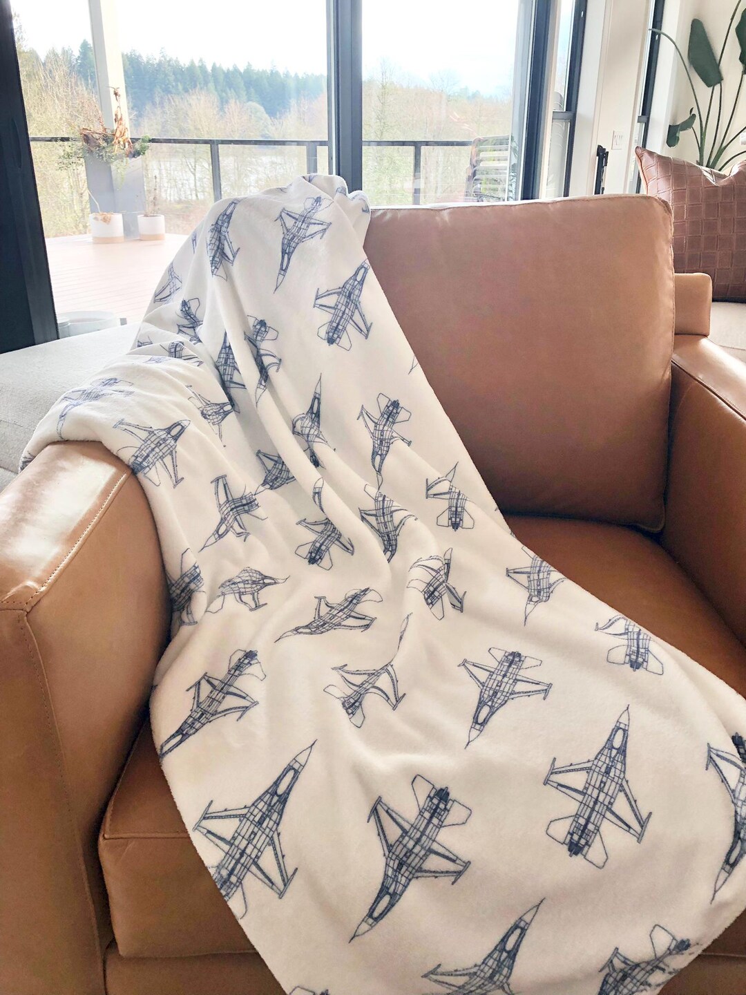 F-16 Fighter Jet Blueprint Plush Blanket (available in Three Sizes) - Etsy