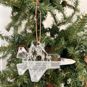 F-15, F-16, F-18, F-22 and F-35 Fighter Jet Mountain-scape Ornament ...