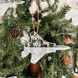 F-15, F-16, F-18, F-22 and F-35 Fighter Jet Mountain-scape Ornament ...
