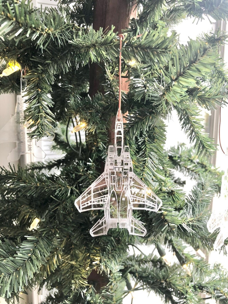 Engraved F-15C Blueprint Fighter Jet Ornament - Etsy