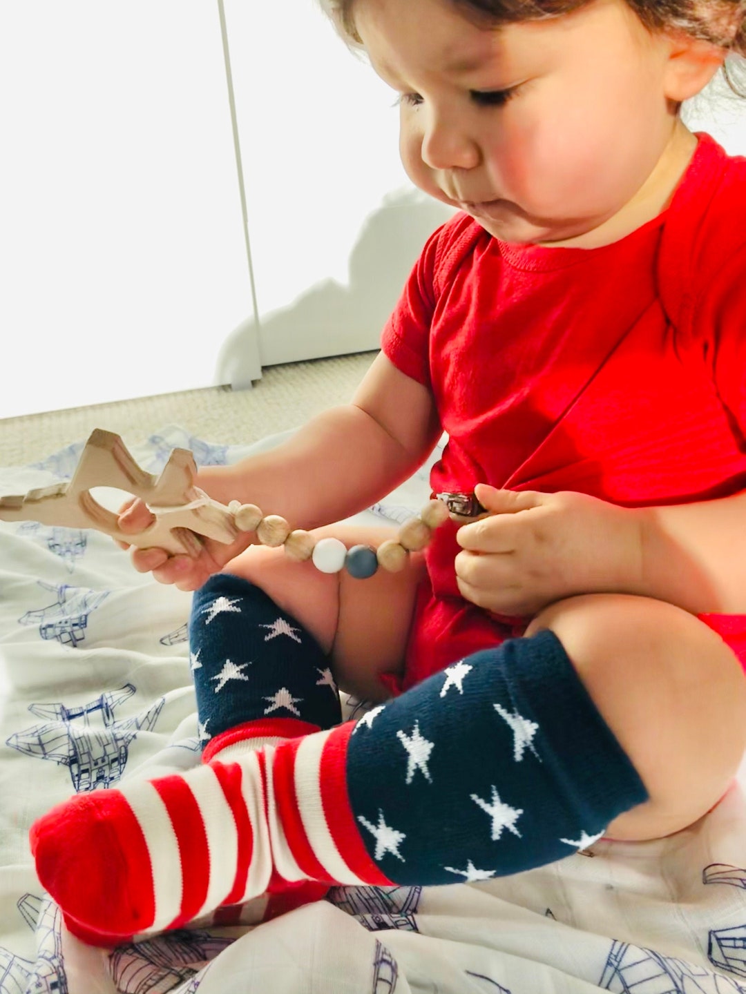 Stars & Stripes Baby/toddler Knee High Socks - Etsy