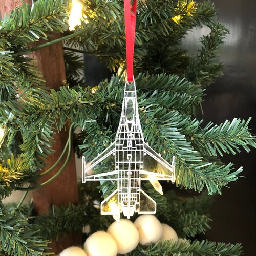 F-22 Raptor Fighter Jet Airplane Christmas Ornament - Etsy