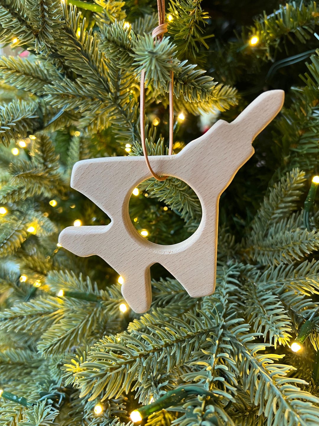 Beechwood Fighter Jet Christmas Ornament, Aviation Gift - Etsy