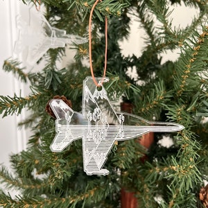 F-15, F-16, F-18, F-22 and F-35 Fighter Jet Mountain-scape Ornament ...