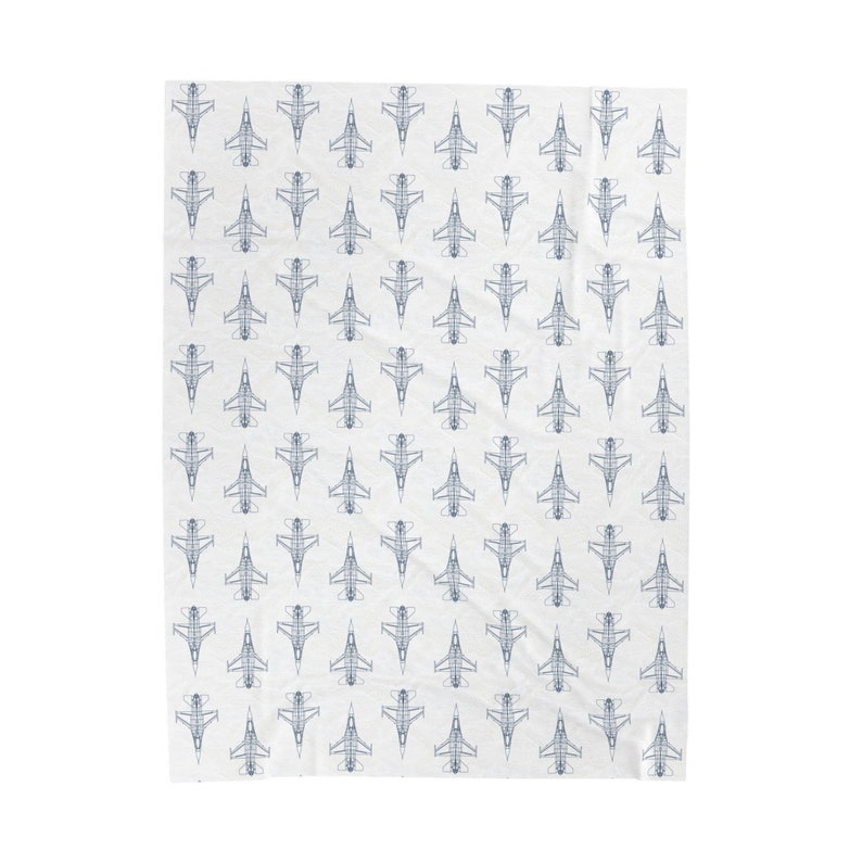 F-16 Fighter Jet Blueprint Plush Blanket (available in Three Sizes) - Etsy