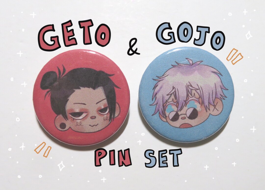 Geto & Gojo Button Pin Set/ Handmade 1.45 Inches Button Pins - Etsy