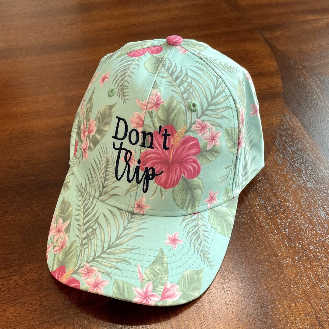 Personalized Tropical Hats Custom Beach Headwear Embroidered Vacation ...