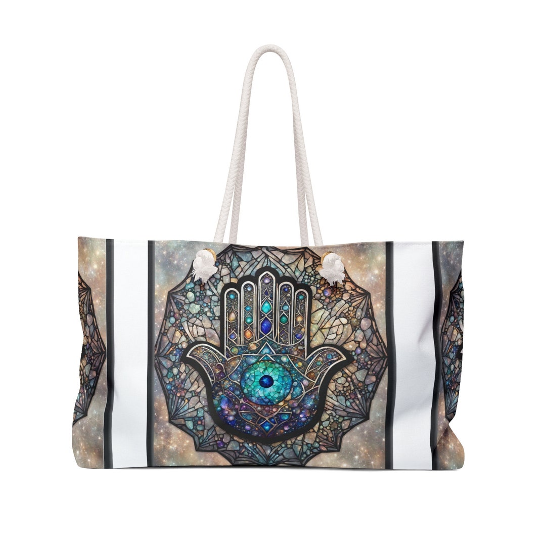 Art Weekender Bag Hamsa Fashion Woman's Bag Hand - Etsy