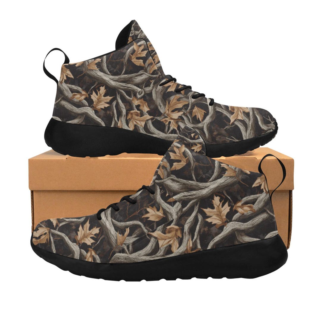 Xl,gothic Aultum Print High-top Sneakers,large Size Lace-up Shoe,unique ...
