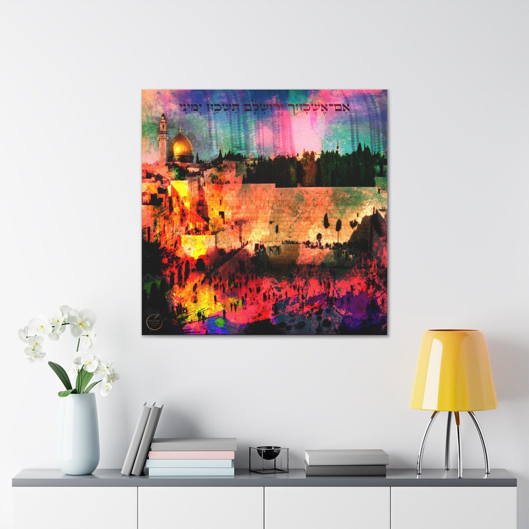Jerusalem Western Wall Art,home Decor,gallery Canvas Print,original ...