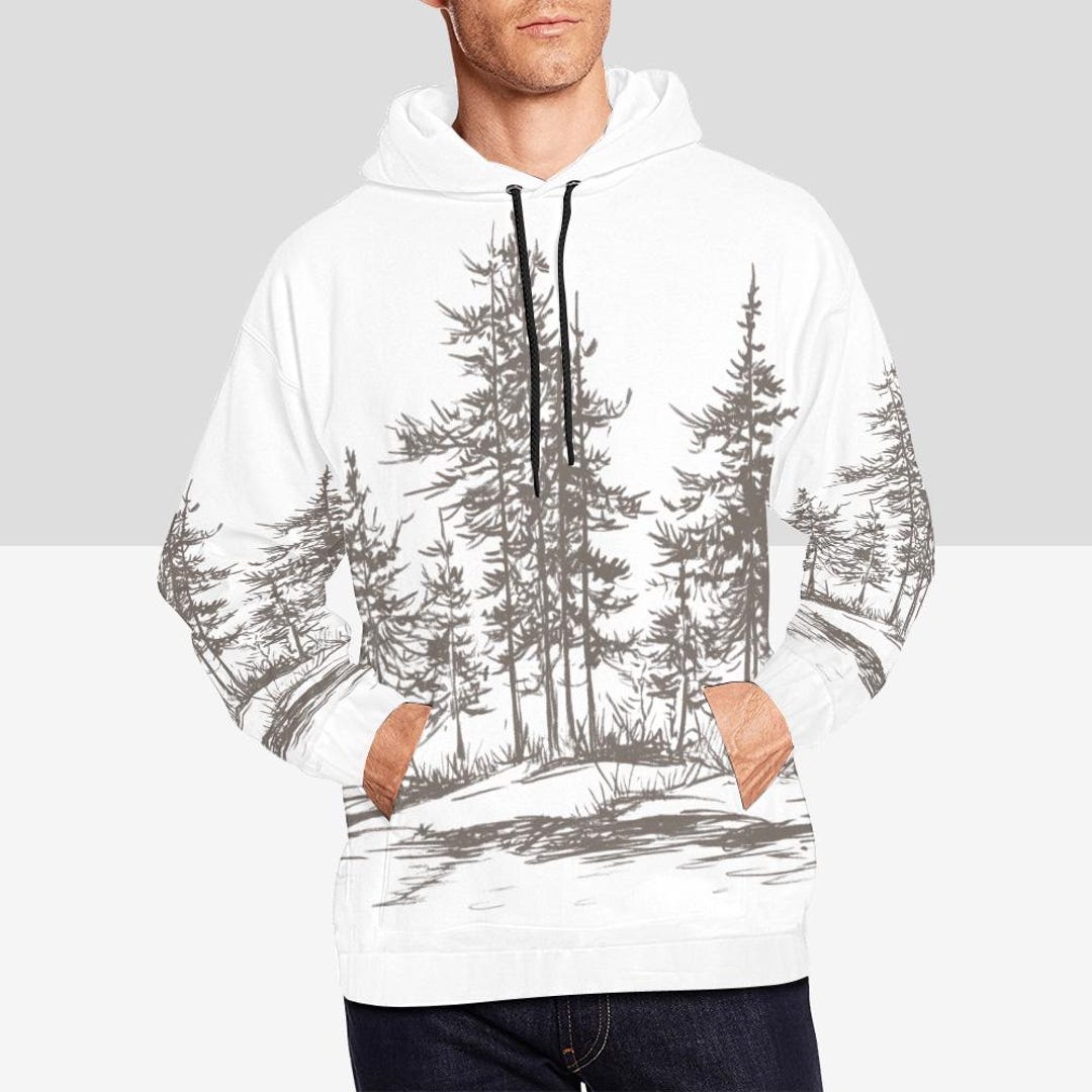 Men's Nature Art Hoodie, Custom Trend Cloth Hoodies, Artisty Design ...