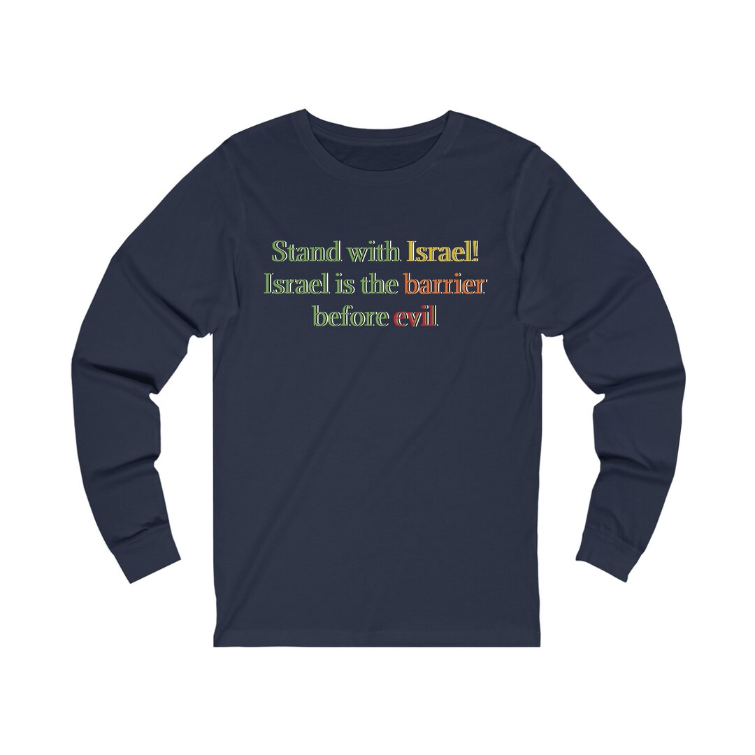 Stand With Israel-israel is the Barrier Before Evil-unisex Jersey Long ...