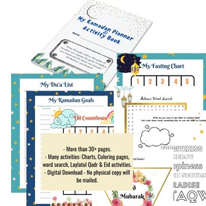 Kids Ramadan Planner & Activity Book, Ramadan Pack, Printable Ramadan ...