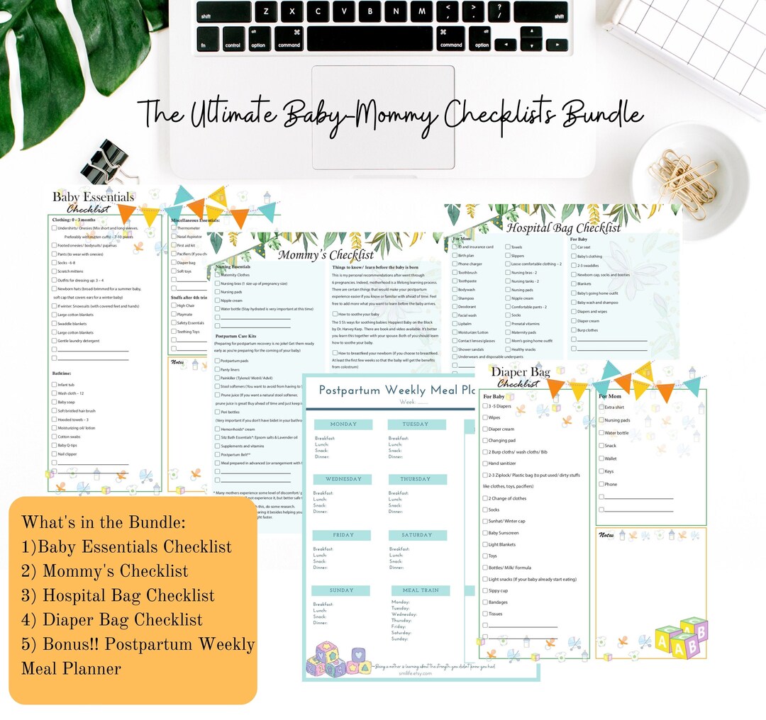 The Ultimate New Mom Baby Registry Checklist Listins 5in1 Newborn Baby ...