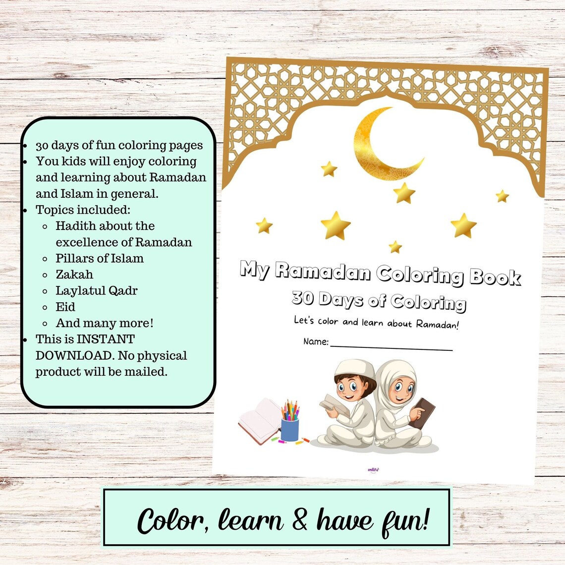30 Days of Ramadan Coloring Activity Pack Kids Ramadan Activity Pack ...